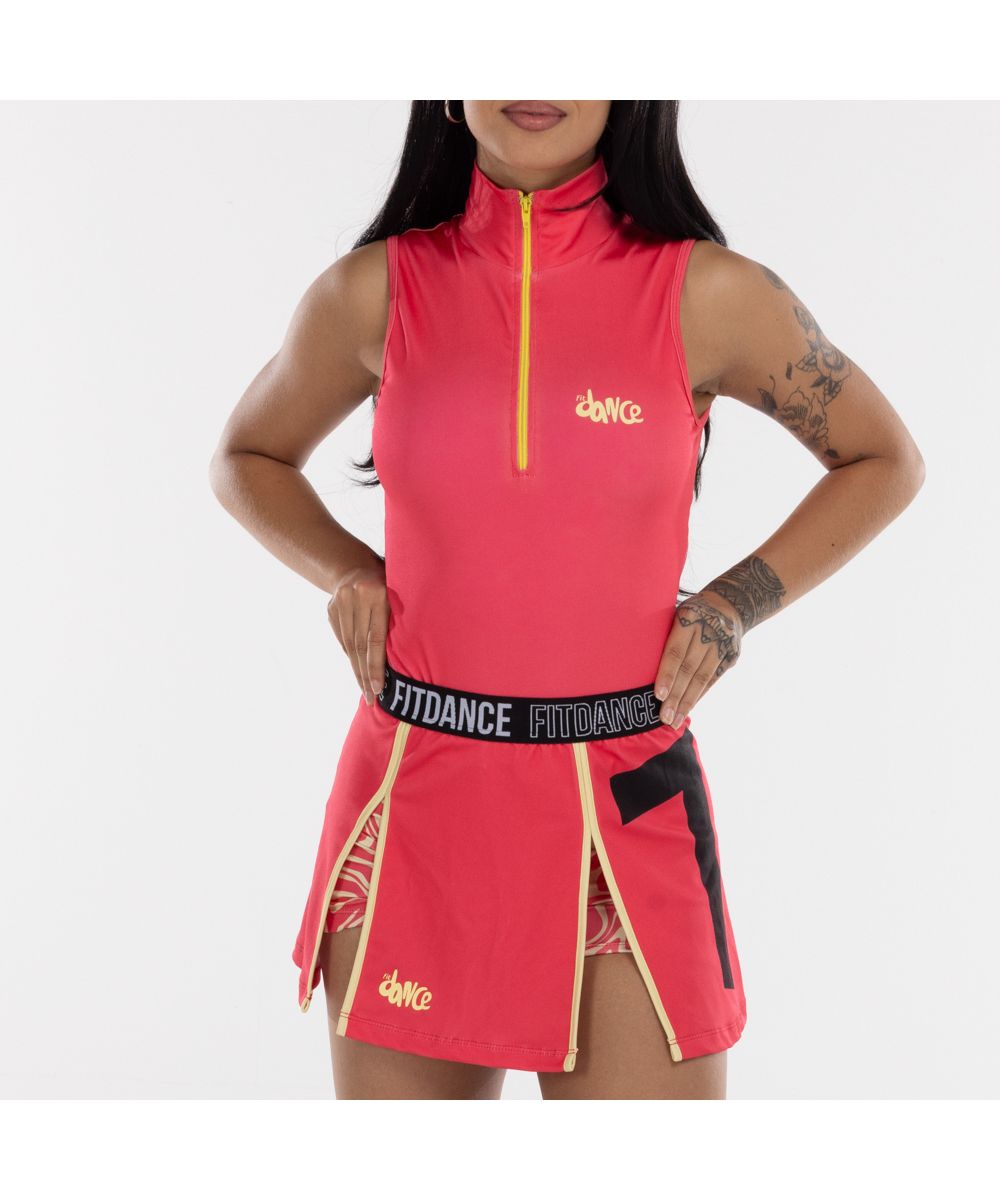 BODY CAVADO GOLA ALTA FITDANCE ROSA - tfcqwx